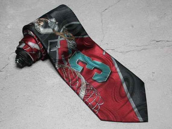 Vintage Tie. Basketball Themed Necktie. Gitano Gradua… - Gem