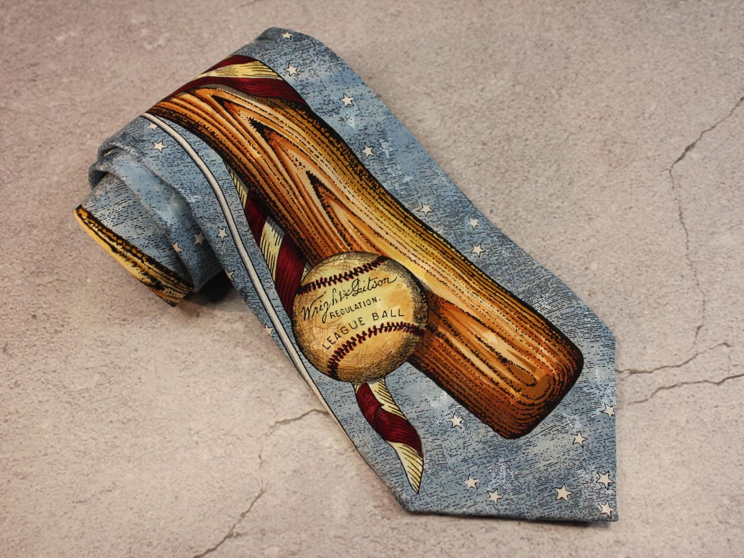 Vintage Tie. Americana Series, Batter up 1932. Birthday, Fathers Day ...
