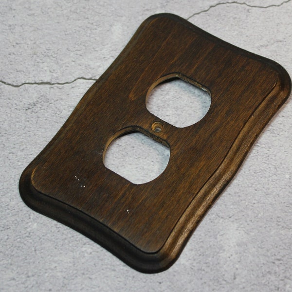 Mid Century Modern Wood Outlet Cover - Etsy