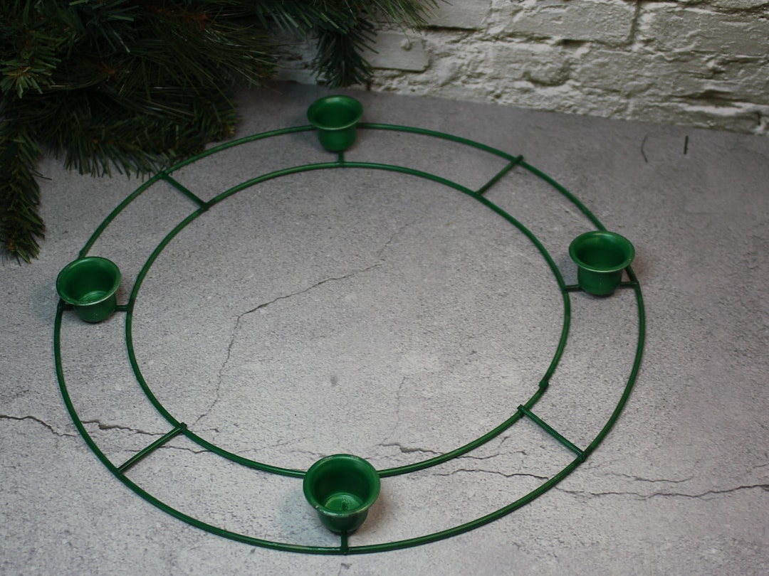 Vintage Advent Candle Wreath, 12 Green. Vintage Advent Decor, Advent ...