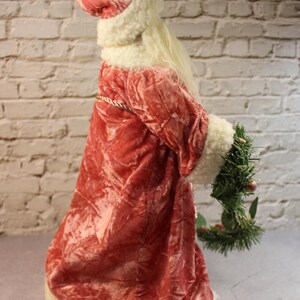 Vintage Tree Topper, Pink Woodland Santa. Christmas Tree Topper or ...