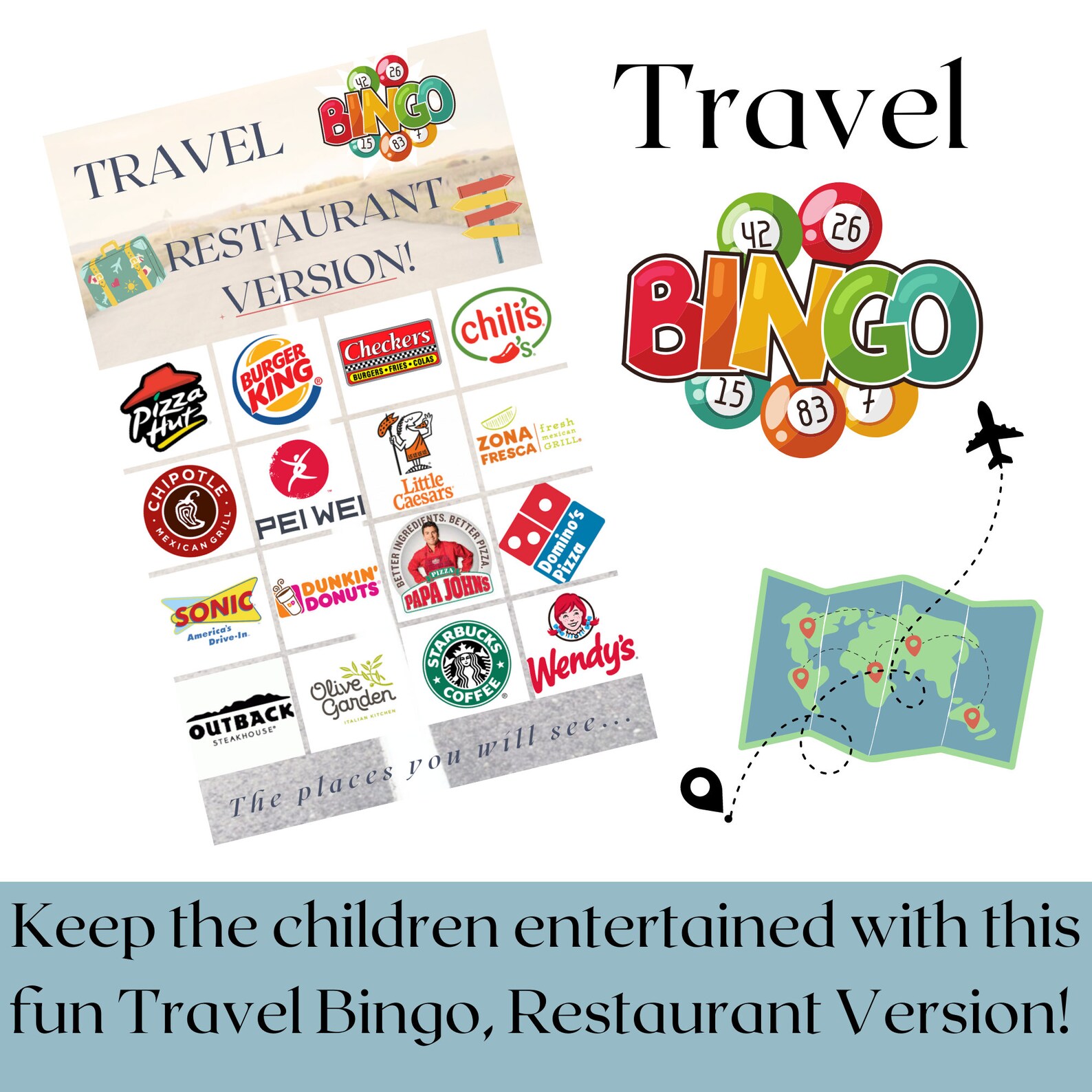 Printable Travel Bingo Cards | Fun Road Trip Game | Digital Download ...