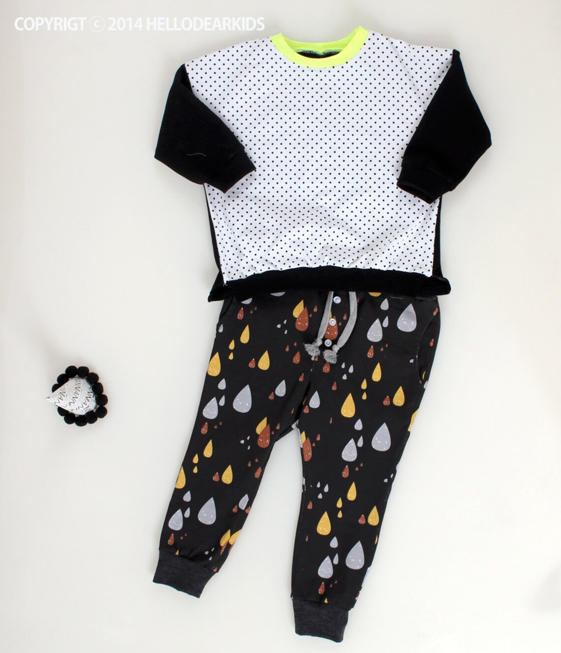 1+1 Pdf Pattern Baby Sewing Pattern Pdf/ Kids T-shirts and Pants 2 ...