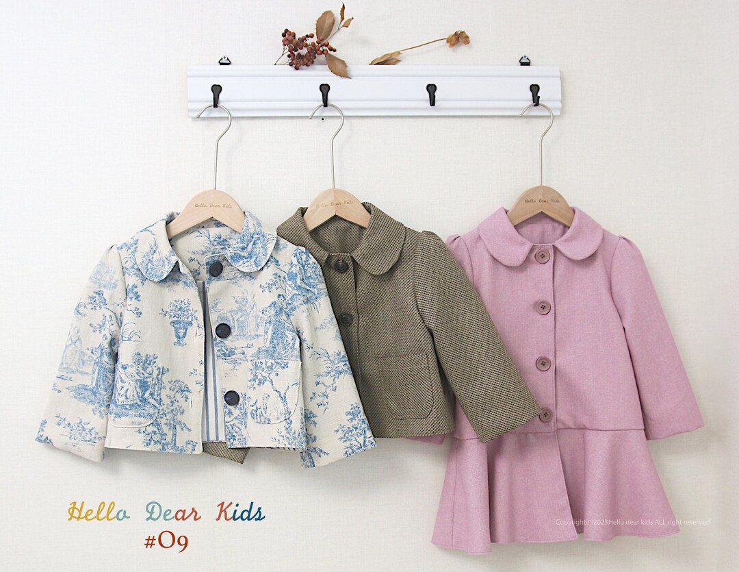 O9/ Kids Sewing Pattern/pdf Sewing Pattern/kids Jacket, Kids Coat ...
