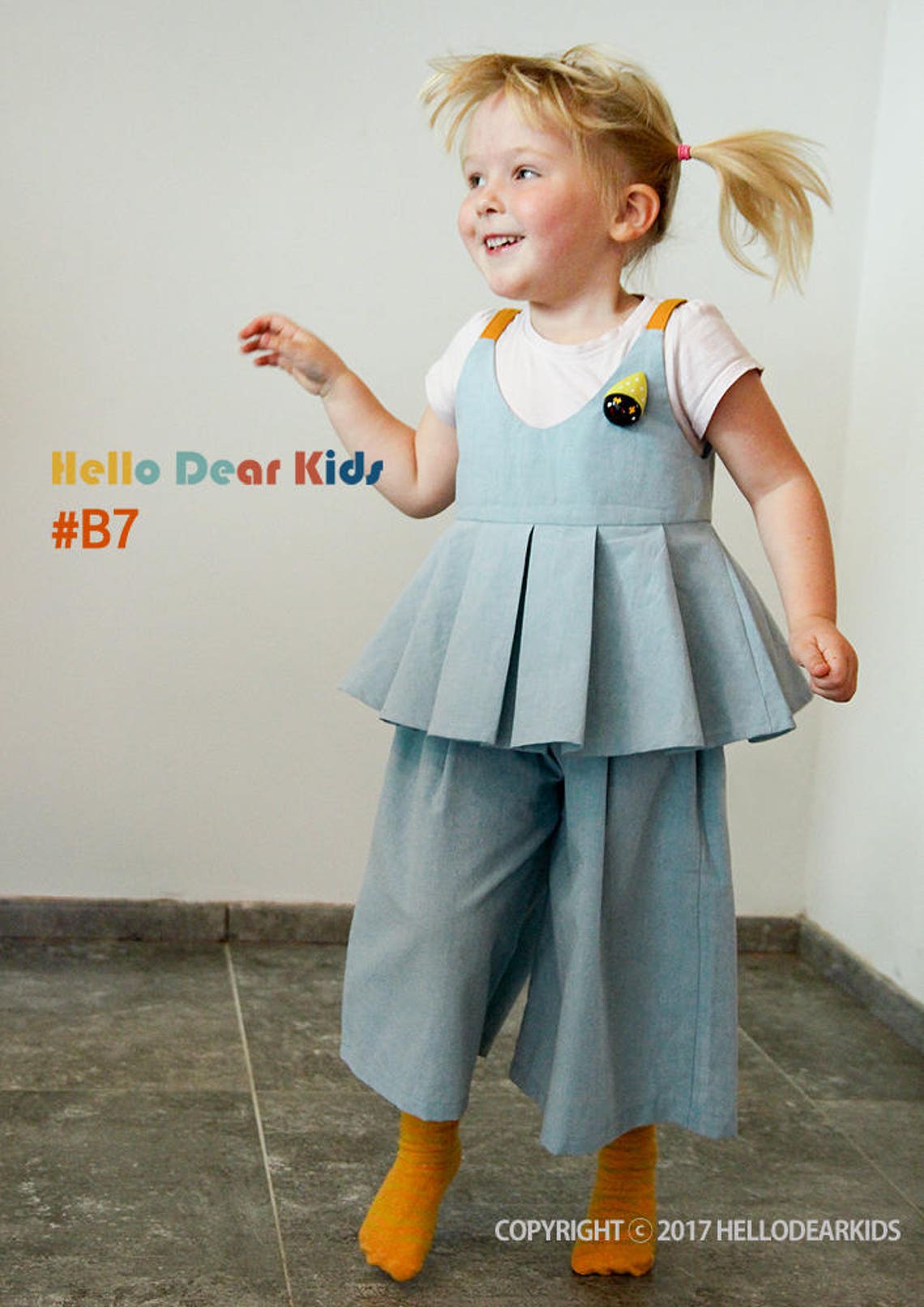 B7/kids Sewing Pattern Pdf/ Kids Strap Top and Pants Set/ Baby | Etsy