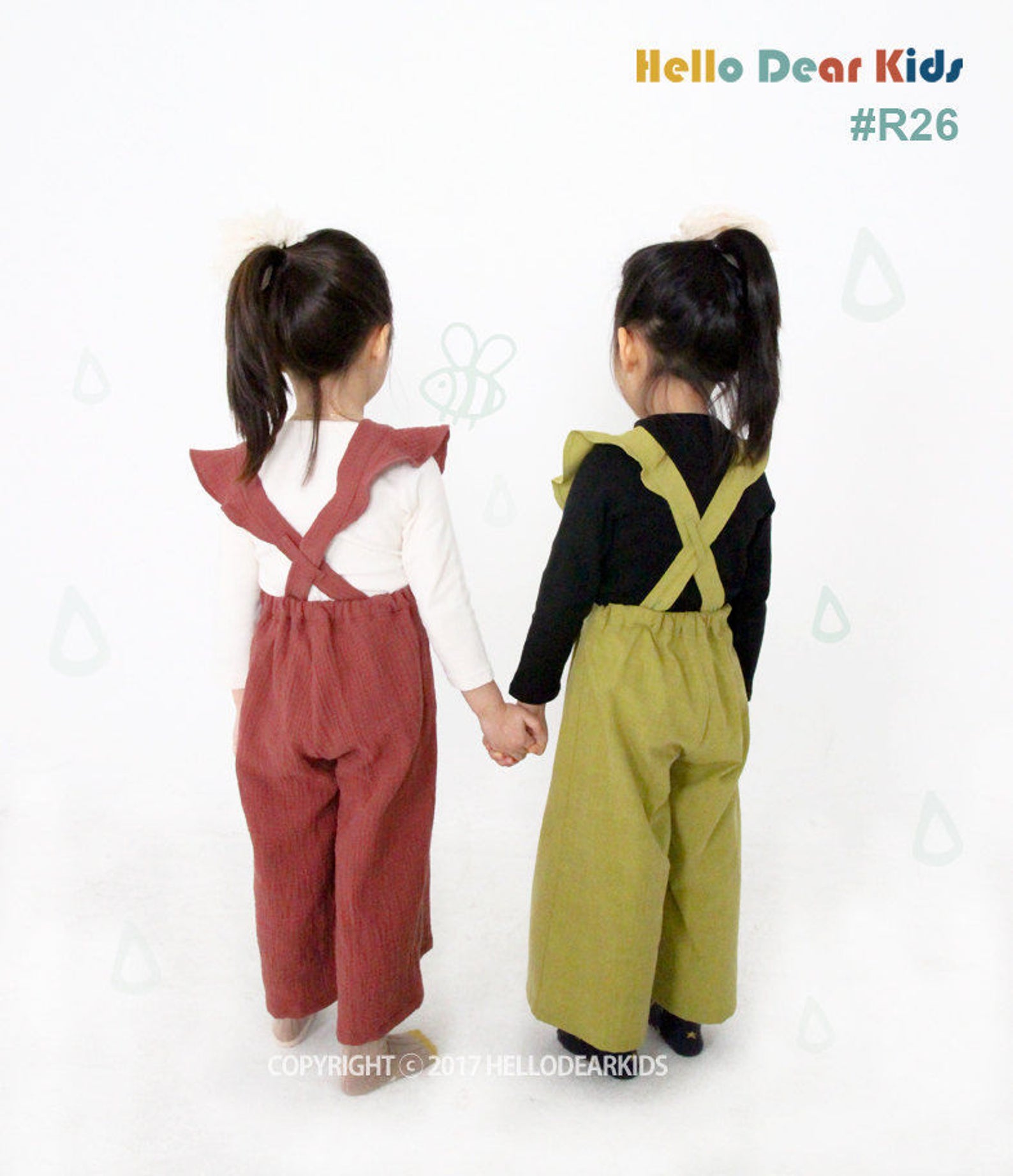 R26/ Kid's Sewing Pattern Pdf/frill Suspender Pants/jumper Suit/ Baby ...