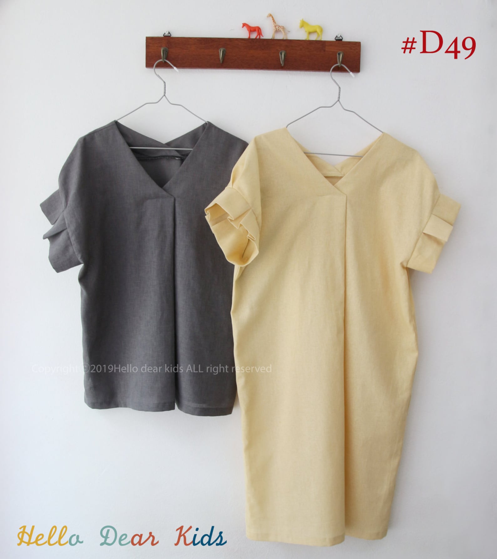 Kids Sewing Pattern /PDF Sewing Pattern/ Blouse and Dress With Pleated ...