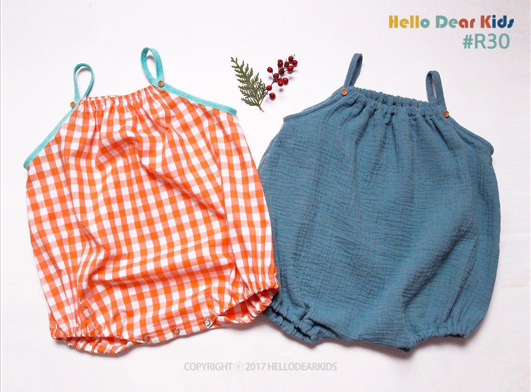 Baby Sewing Pattern Pdf/ Body Suit With Straps / Onesie / Children ...