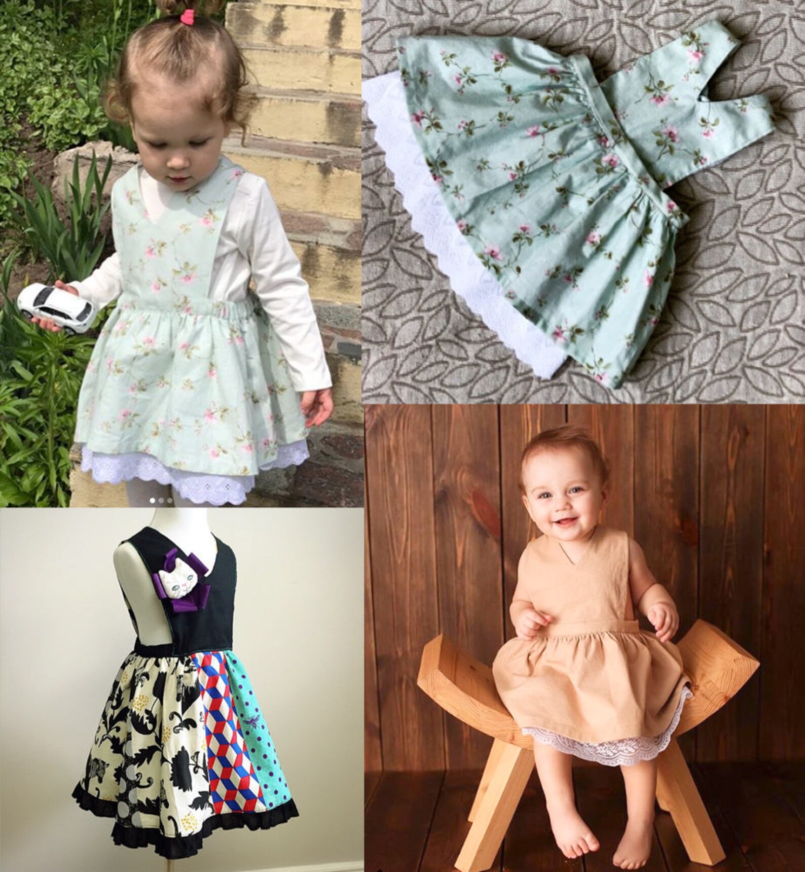 D19/kids Sewing Pattern Pdf/ Girl's V-neck Dress/ Baby - Etsy