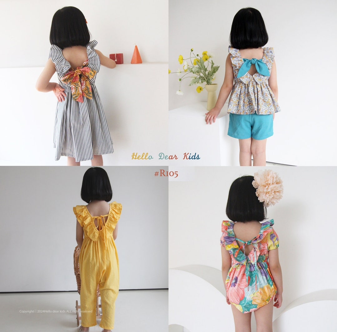 R105/kids Sewing Pattern/pdf Sewing Pattern/bundle Dress, Romper ...