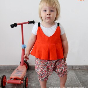 B7/kids Sewing Pattern Pdf/ Kids Strap Top and Pants Set/ Baby Sewing ...