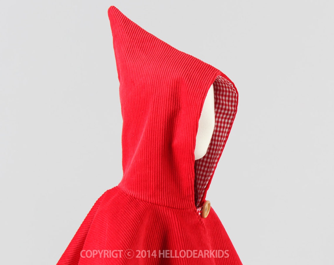 O1/ Sewing Pattern / PDF Sewing Pattern / Kids Red Ridng Hood Cape ...