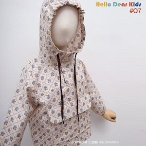 O7/sewing Pattern/pdf Sewing Pattern/a0 Size Included/ Kids Anorak/kids ...