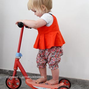 B7/kids Sewing Pattern Pdf/ Kids Strap Top and Pants Set/ Baby Sewing ...