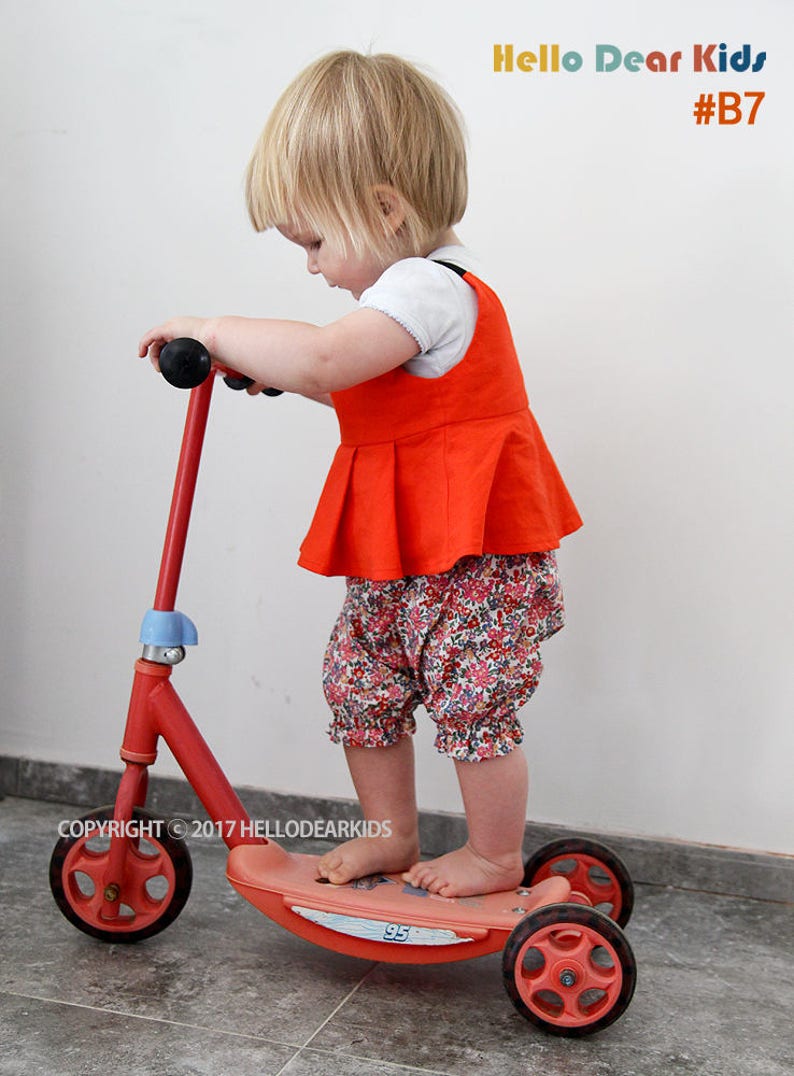 B7/kids Sewing Pattern Pdf/ Kids Strap Top and Pants Set/ Baby | Etsy