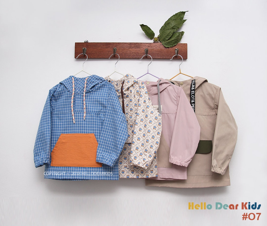 O7/sewing Pattern/pdf Sewing Pattern/a0 Size Included/ Kids Anorak/kids ...