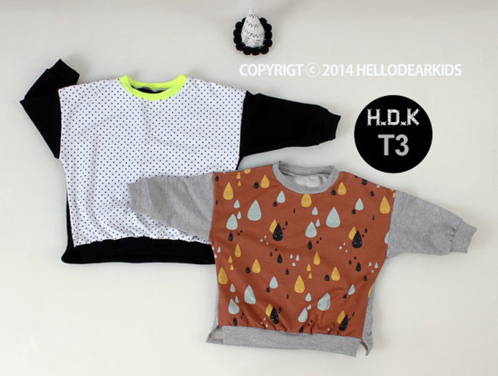 Baby Sewing Pattern Pdf/ Kids T-shirts With Drop Shoulder/ - Etsy