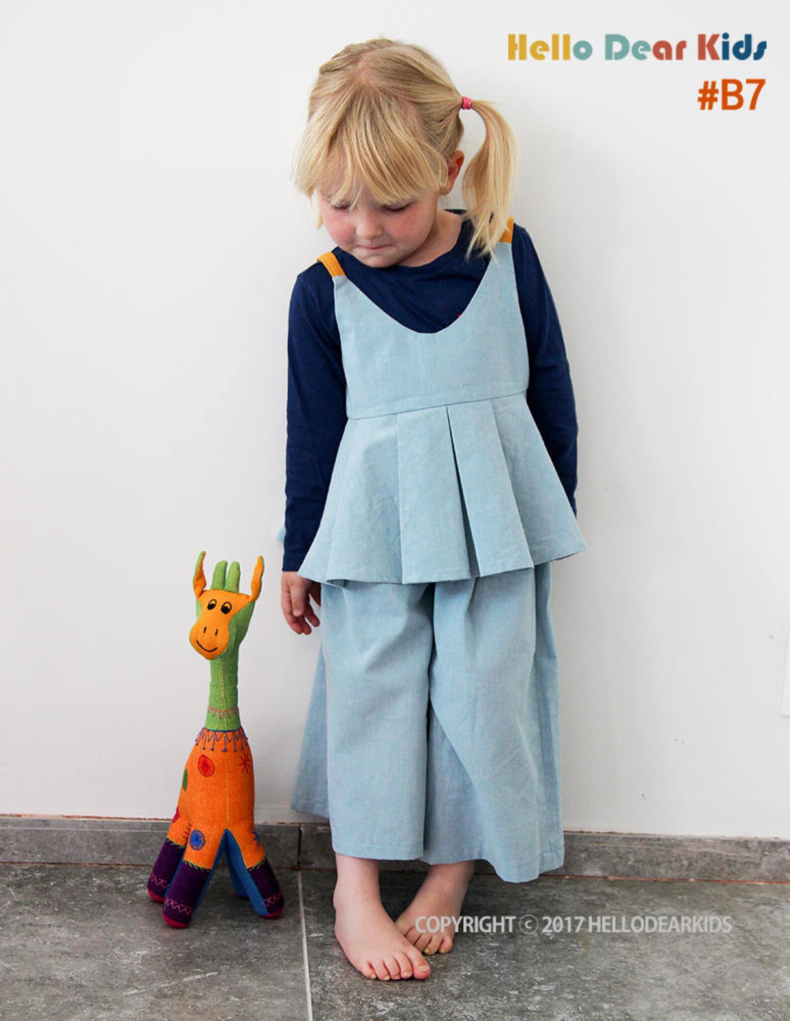 B7/kids Sewing Pattern Pdf/ Kids Strap Top and Pants Set/ Baby | Etsy