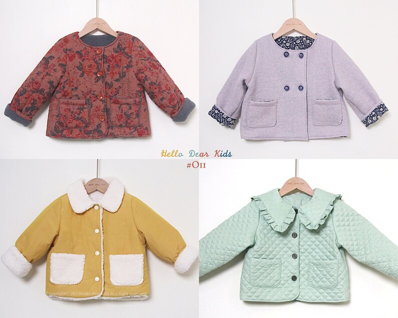 Bundle Kids Jacket Pattern/ O11/ Kids Sewing Pattern/pdf Sewing Pattern ...