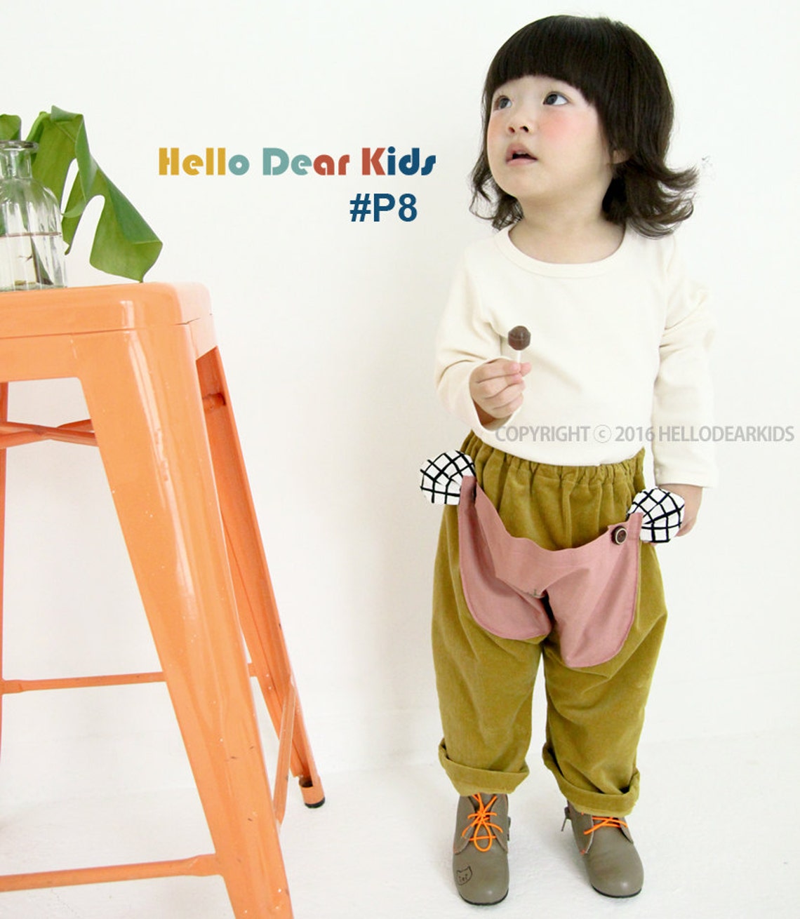 P8/kid's Sewing Pattern Pdf/ Kids Baggy Pants With Bear - Etsy