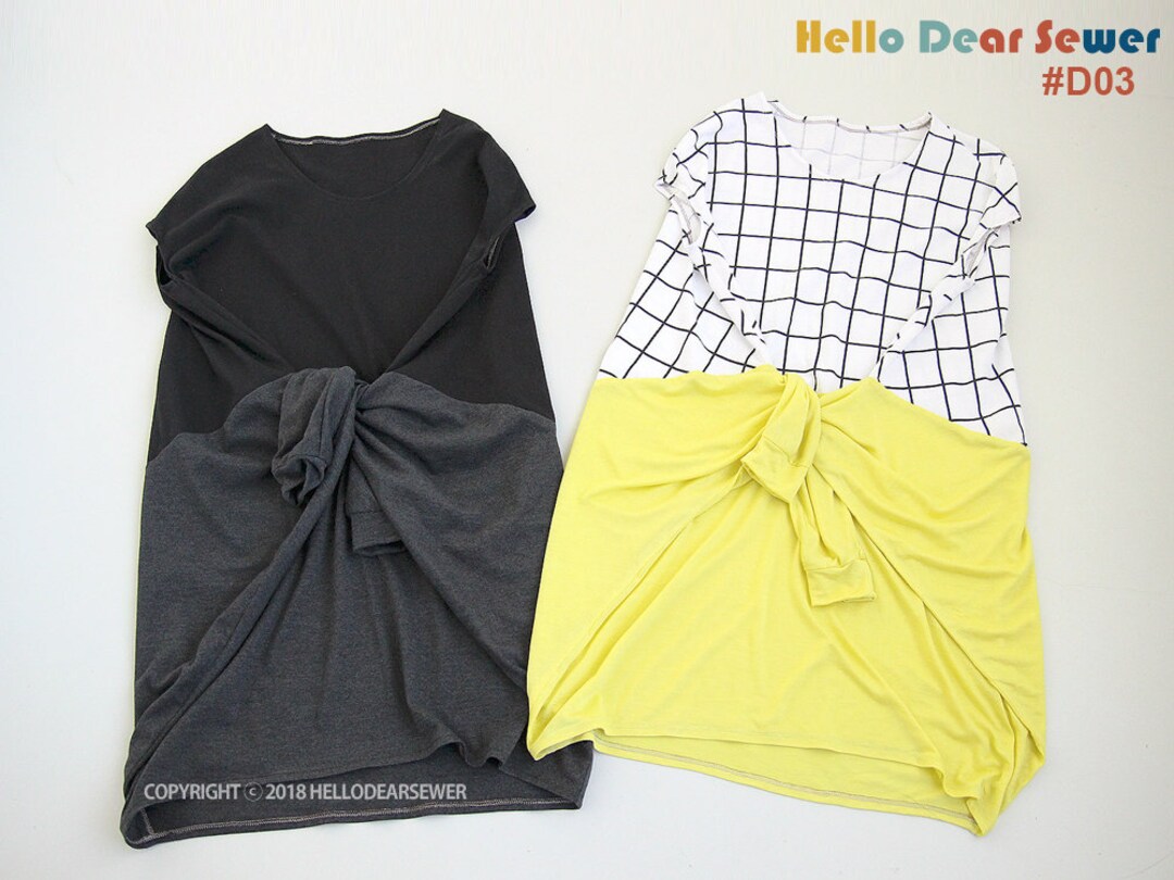 Women's PDF Sewing Pattern Knit / Jersey Dress / Jersey Tunic/ 2 Way ...