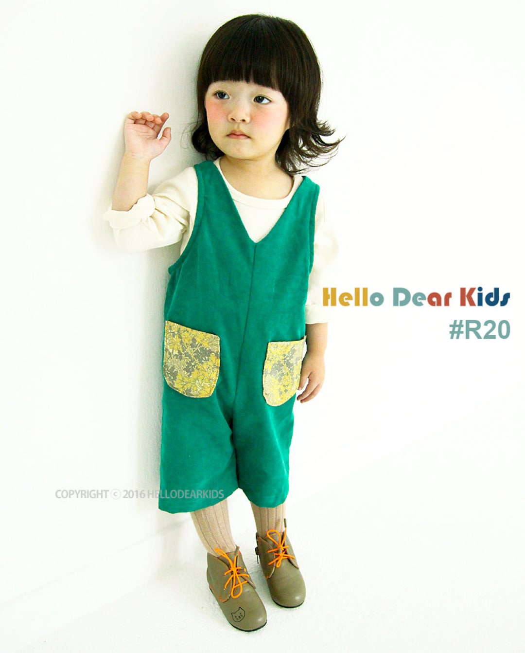 R20/ Kid's Sewing Pattern Pdf/ Kids V-neck Jumper Suit Pants/ Onesie ...