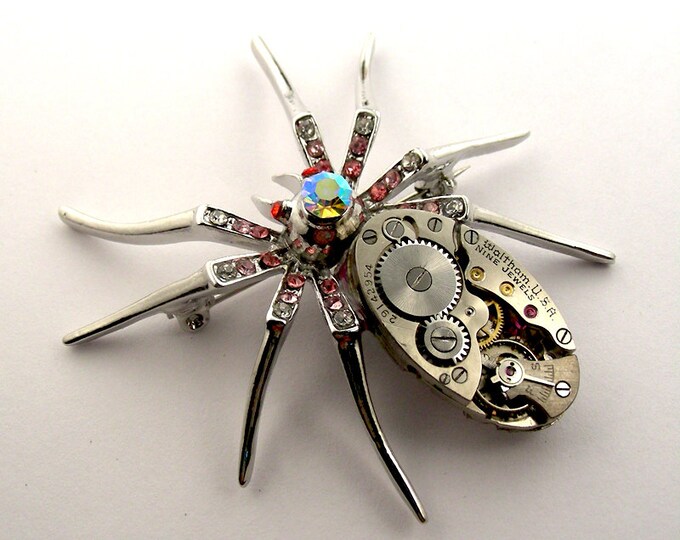 Steampunk Spider Brooch Clockwork Watch Spider Brooch - Etsy