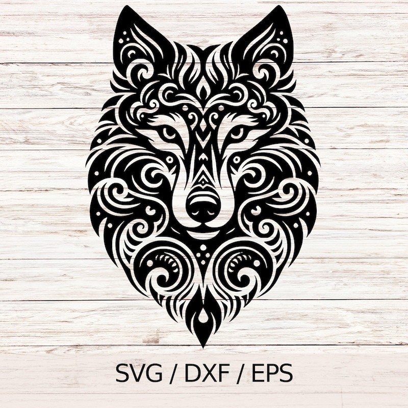 Wolf Mandala Svg - Etsy