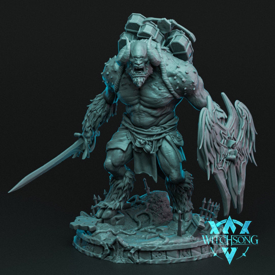 Tombsacker Cyclops Witchsong Miniatures 3x3 Base Huge 150mm Miniature ...