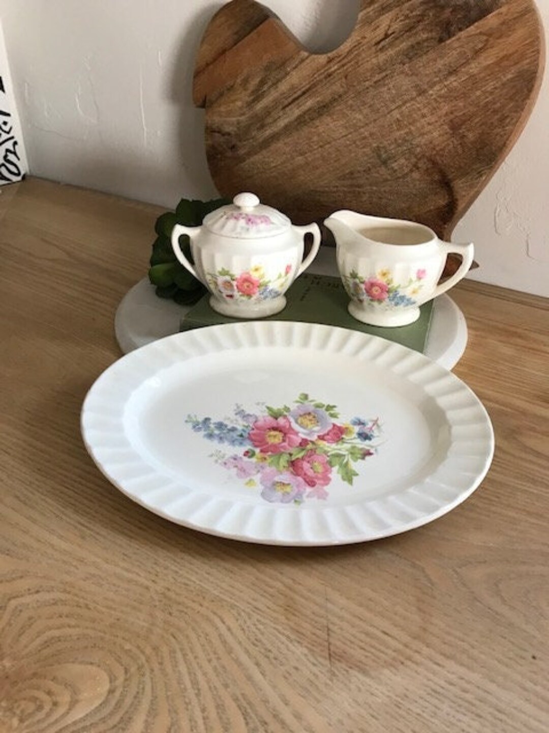 Edwin Knowles Spring Bouquet Pattern Cream and Sugar Set With - Etsy