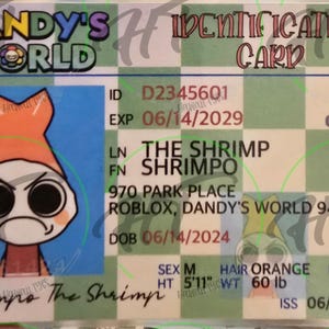 Dandy's World I.D. Card Bookmarks - Etsy