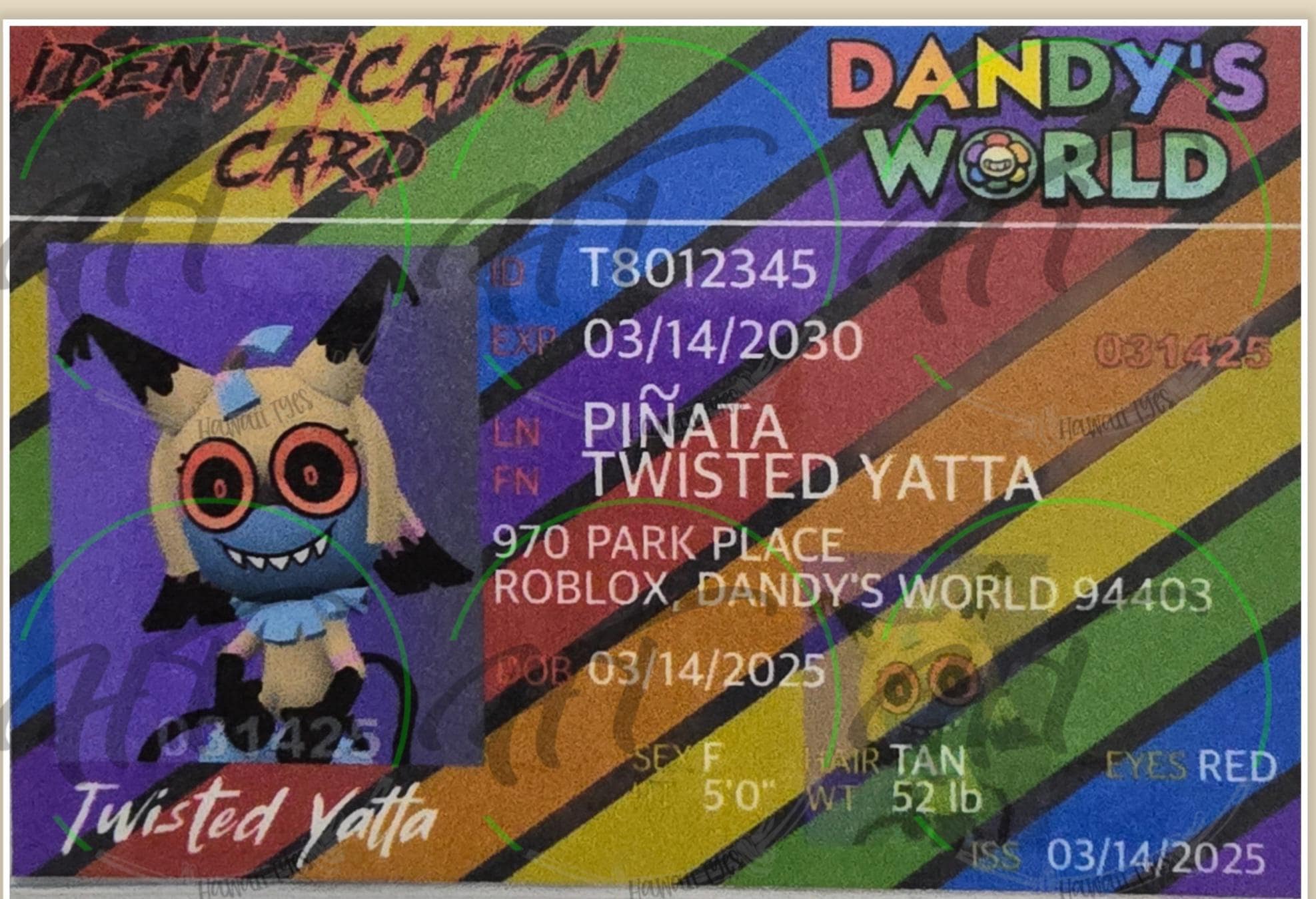 TWISTED Dandy's World I.D. Card Bookmarks - Etsy