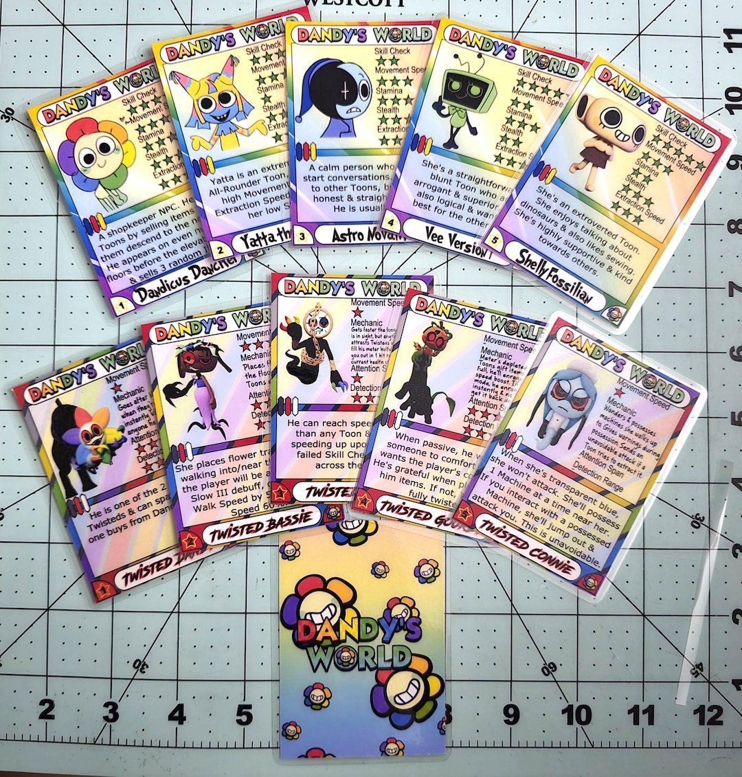 Dandy's World Trading Card Bookmarks - Etsy