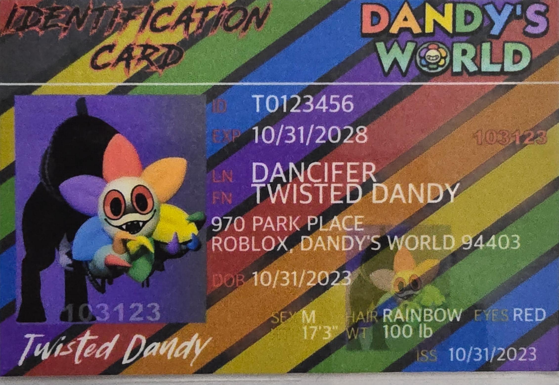 TWISTED Dandy's World I.D. Card Bookmarks - Etsy