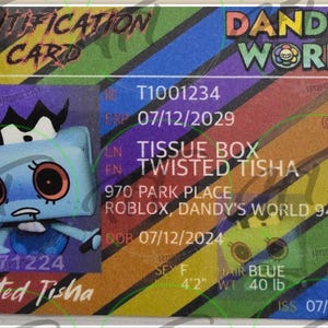 TWISTED Dandy's World I.D. Card Bookmarks - Etsy