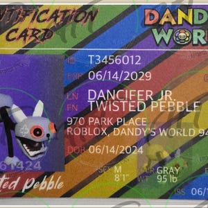 TWISTED Dandy's World I.D. Card Bookmarks - Etsy