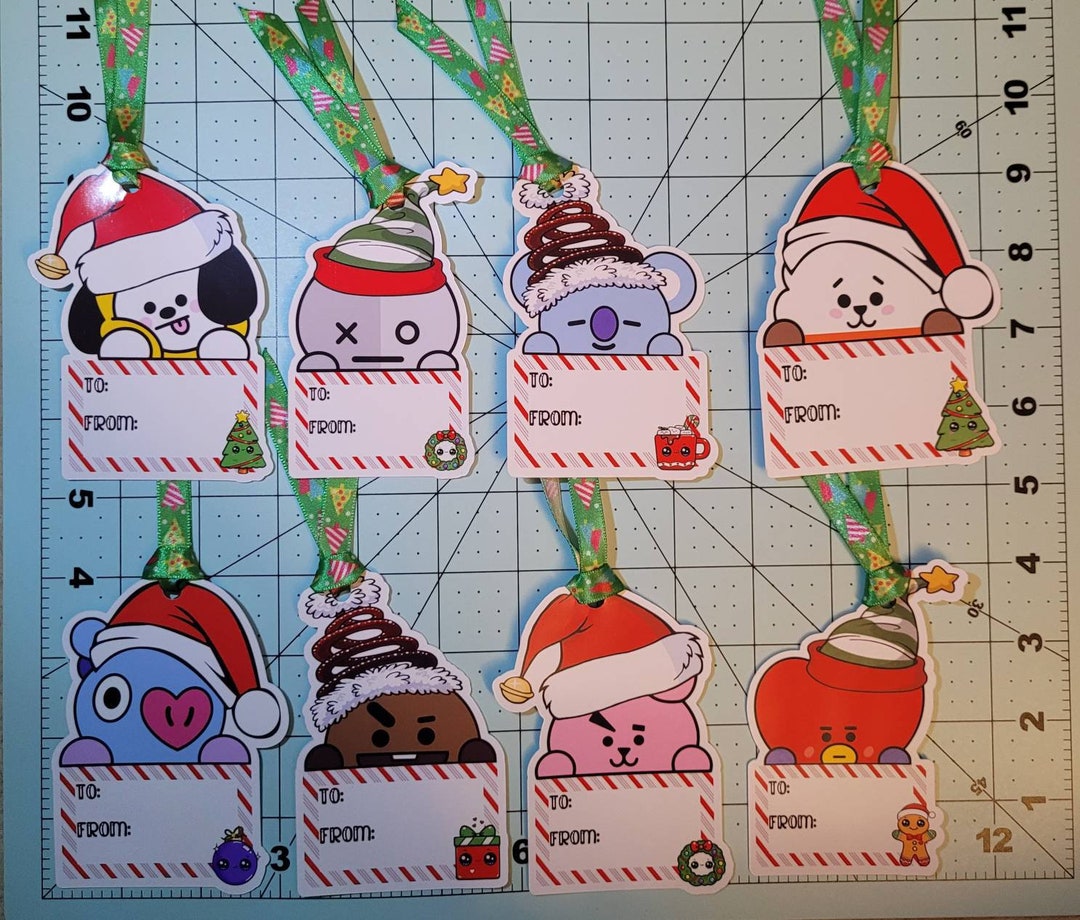 BT21 Christmas Gift Tags Inspired - Etsy