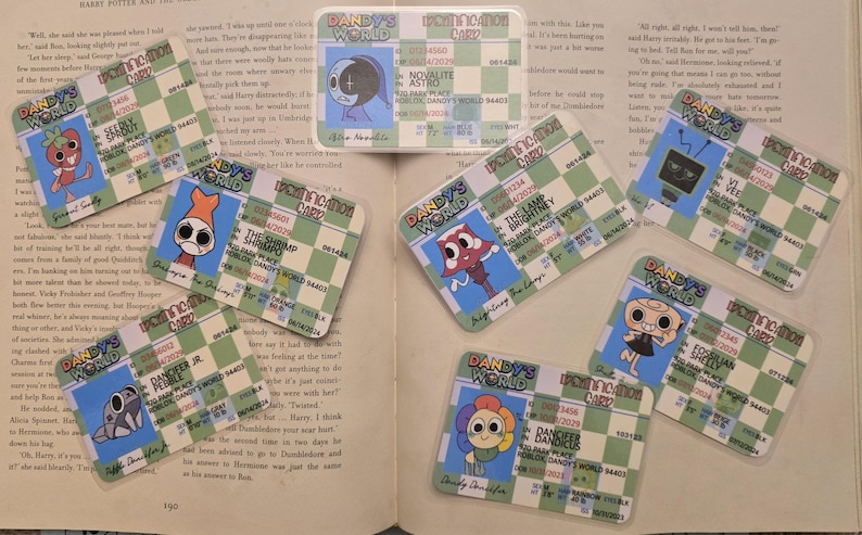Dandy's World I.D. Card Bookmarks - Etsy
