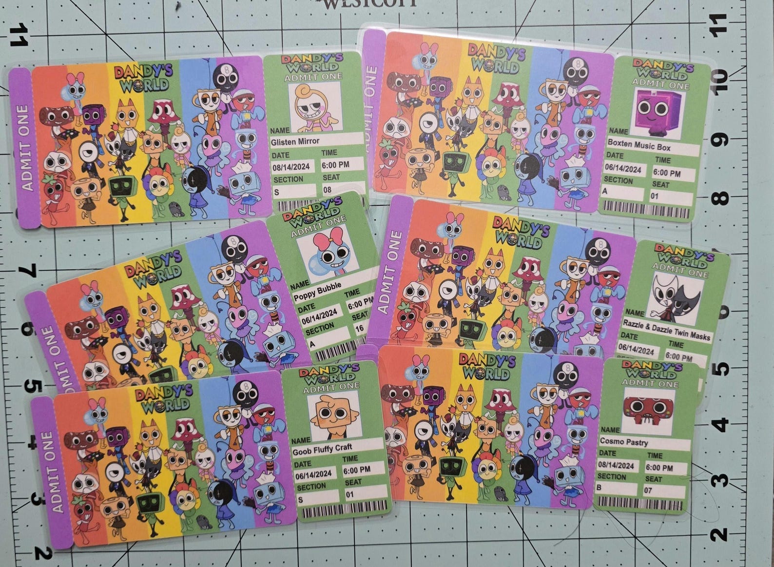 Dandy's World Show Ticket Bookmarks - Etsy