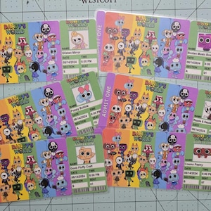 Dandy's World Show Ticket Bookmarks - Etsy