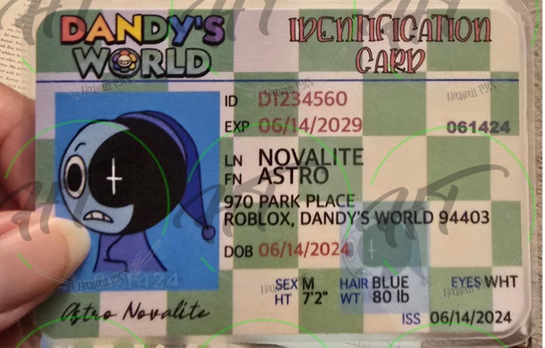 Dandy's World I.D. Card Bookmarks - Etsy