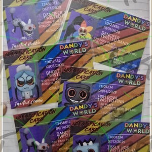 TWISTED Dandy's World I.D. Card Bookmarks - Etsy