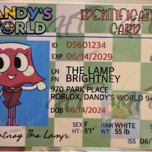 Dandy's World I.D. Card Bookmarks - Etsy