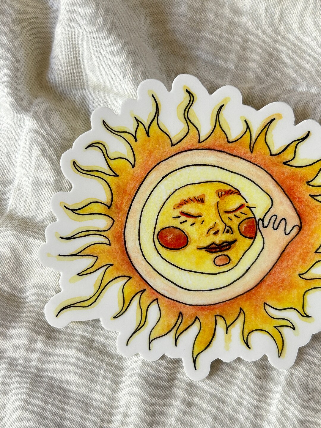 Hug Yo'self Sun Sticker - Etsy