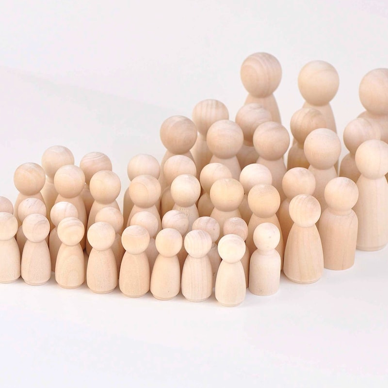Wooden Peg Dolls - Etsy UK