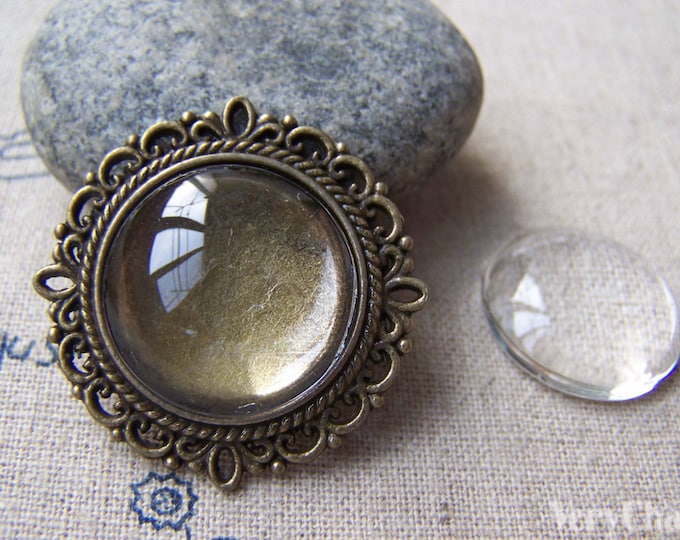 Crystal Glass Magnifying High Dome Half Sphere Round Cabochon - Etsy