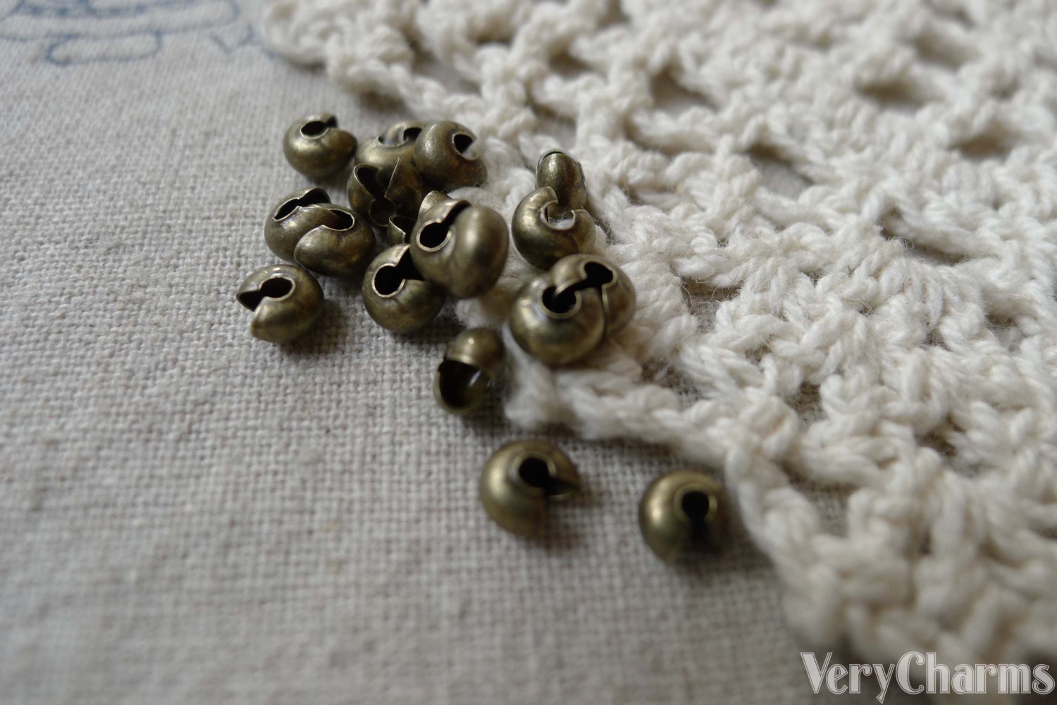 100 Pcs Antique Bronze Brass Crimp Bead Cover for Bead Chain - Etsy