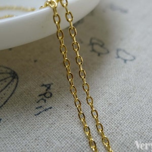 16ft 5m Gold Tone Brass Textured Chain Oval Cable Link - Etsy