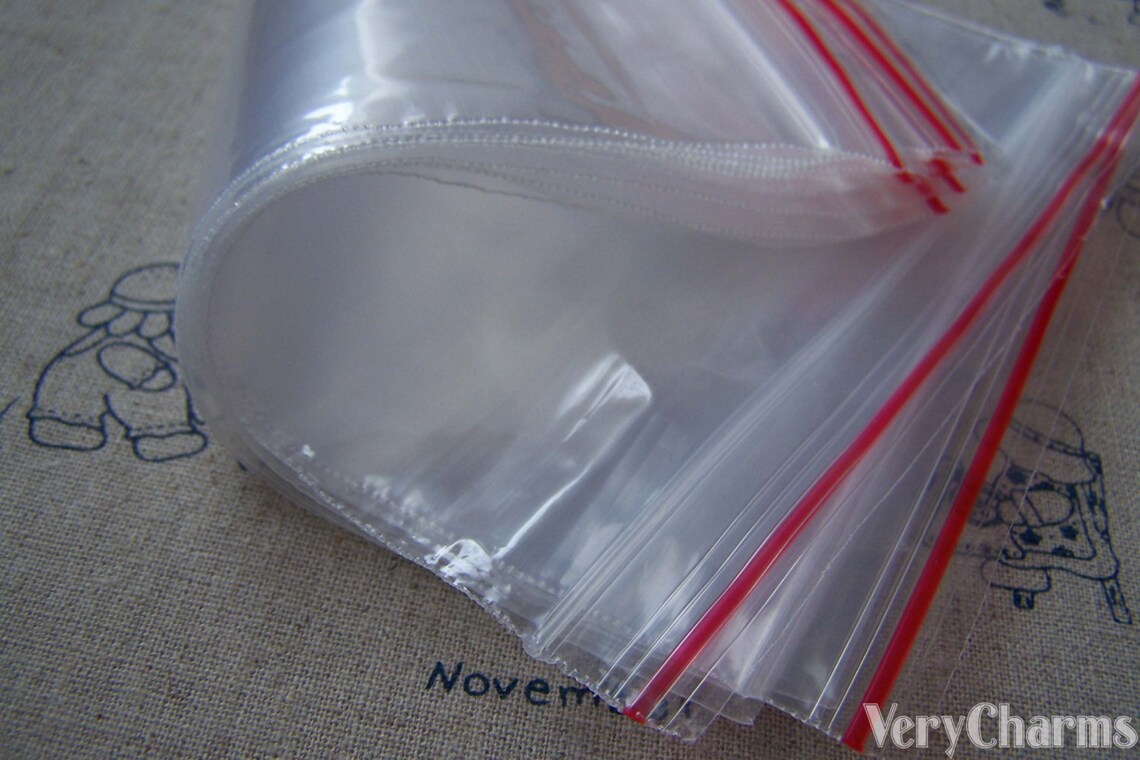 100 pcs Reclosable Zipper Lock Poly Bags Various Sizes | Etsy