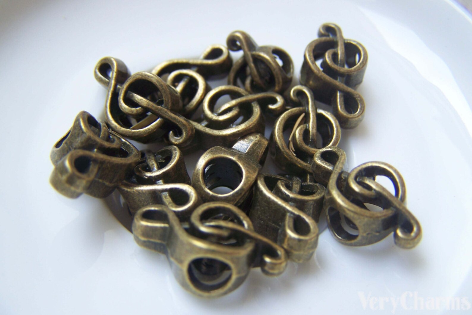 Antique Bronze Treble Clef Music Note Beads 9x18mm Set of 10 A4892 - Etsy